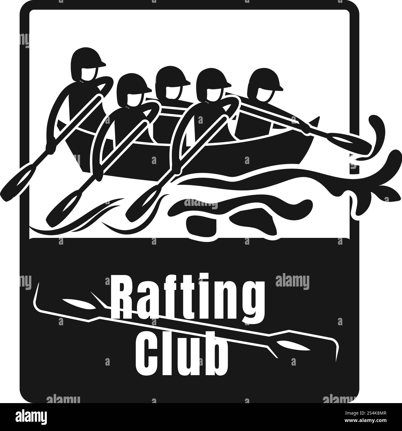 Rafting club logo. Simple illustration of rafting club vector logo for ...