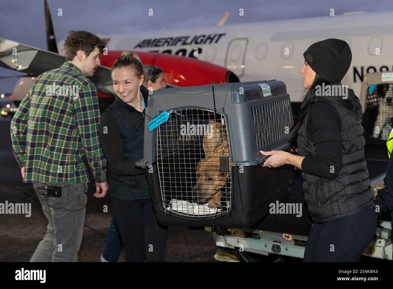 Seattle, Washington, USA. 12th January, 2025. Ashley Georgia (left) and ...