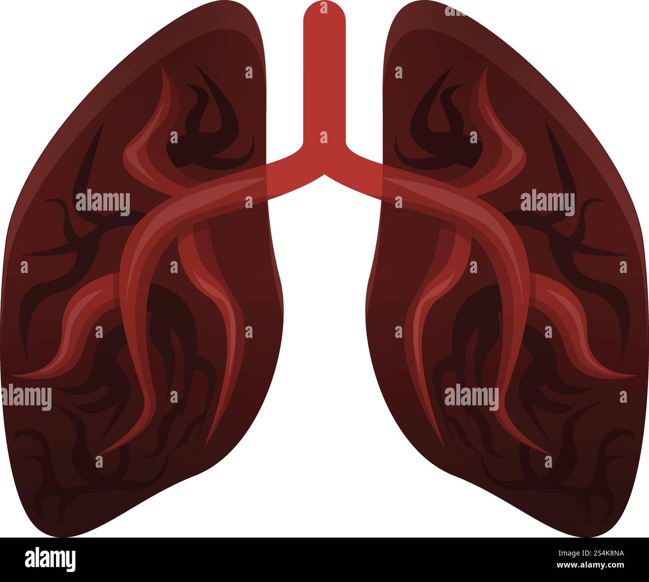 Smoker lungs icon. Cartoon of smoker lungs vector icon for web design ...