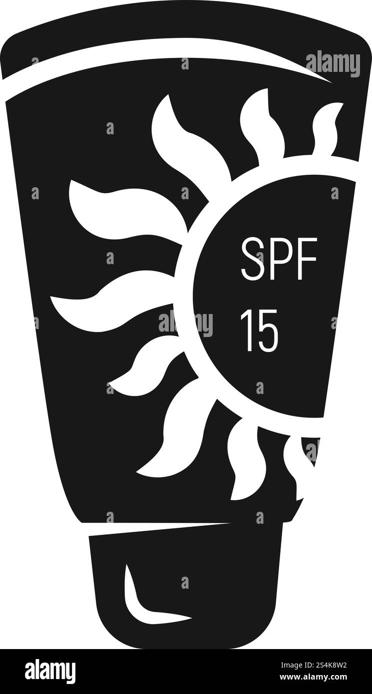 Sunscreen icon. Simple illustration of sunscreen vector icon for web ...