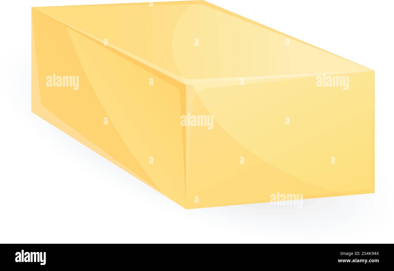 Butter brick icon. Cartoon of butter brick vector icon for web design ...