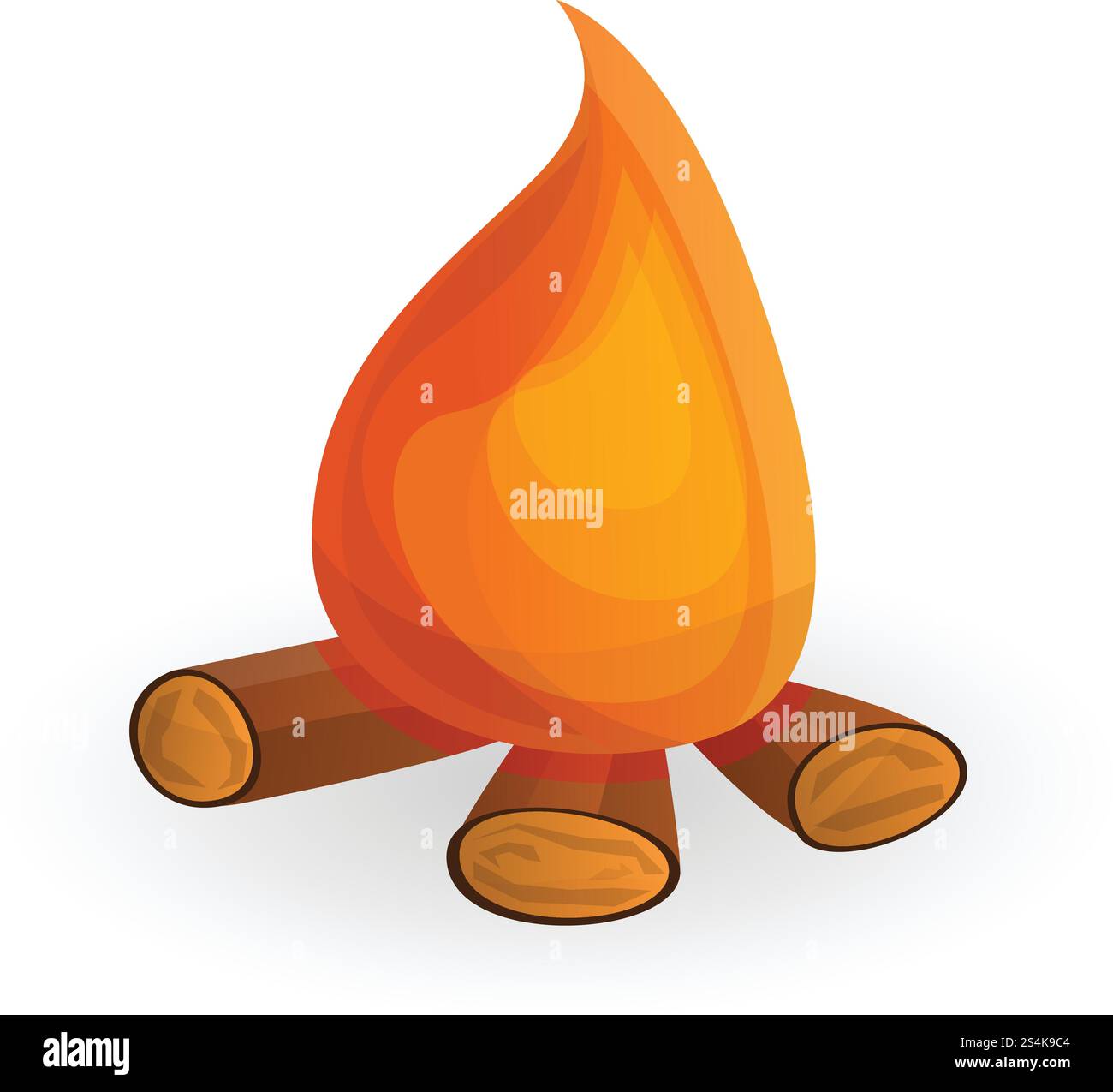 Camp fire icon. Cartoon of camp fire vector icon for web design ...