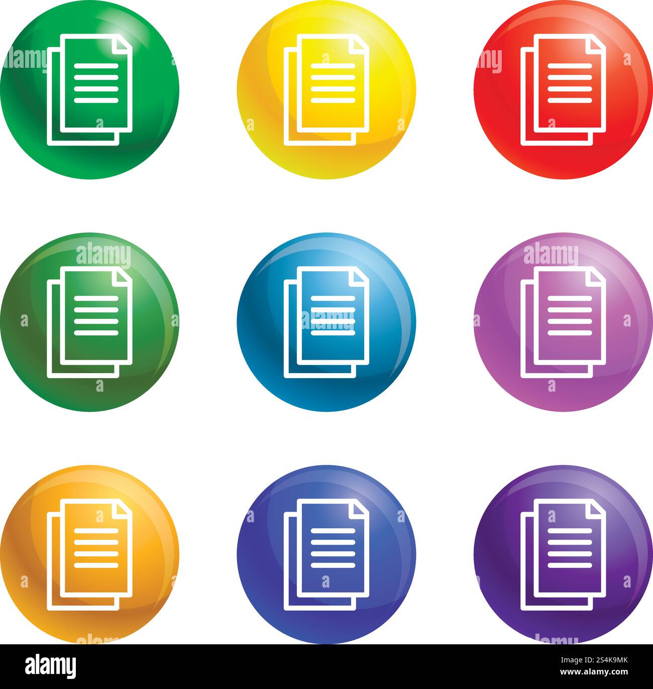 Visit card icons vector 9 color set isolated on white background for ...