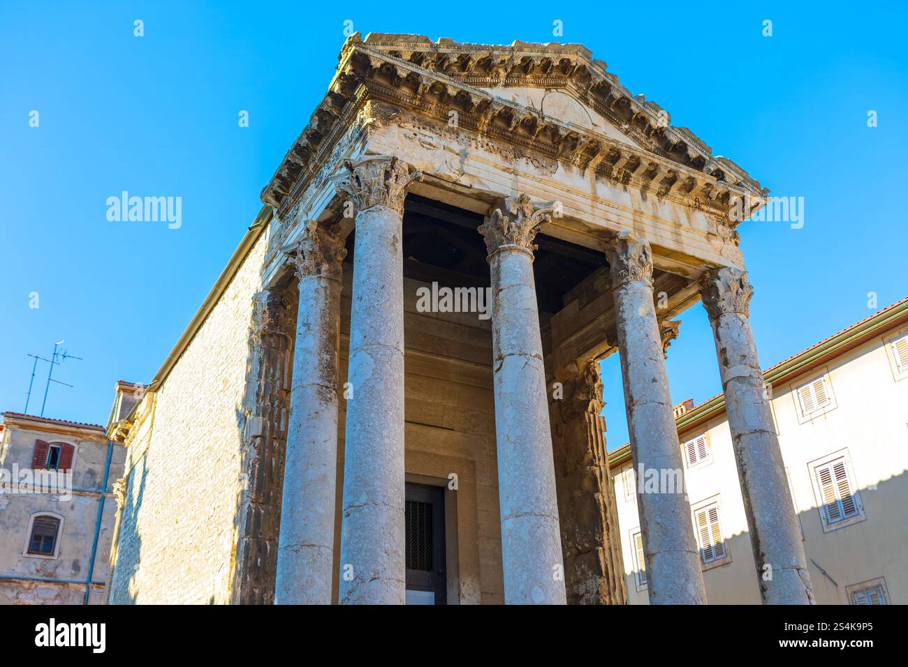 Temple of Augustus in Pula is remarkably preserved Roman temple ...