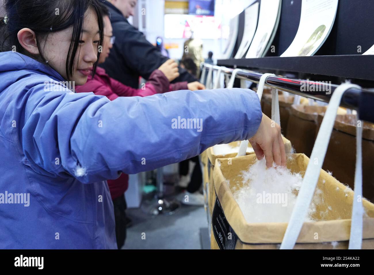 The eider down on display attracts citizens. Beijing,China.10th January ...