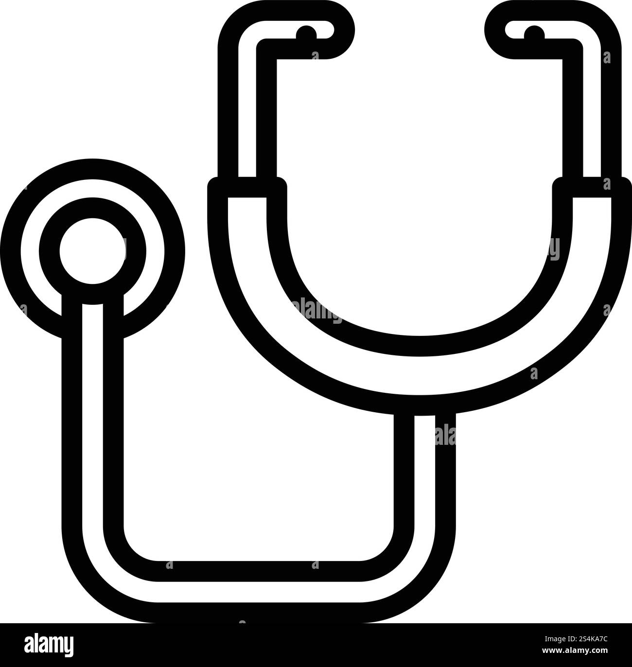 Doctor stethoscope icon. Outline doctor stethoscope vector icon for web ...