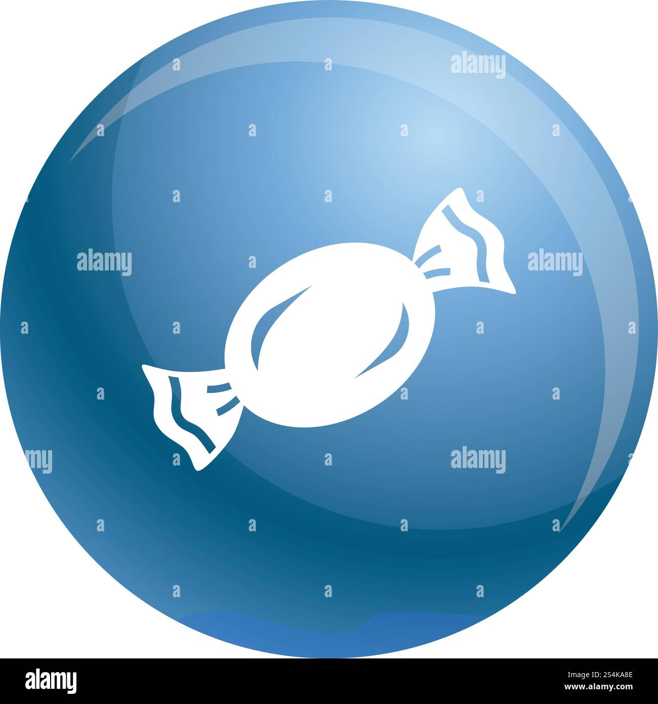 Blue bonbon icon. Simple illustration of blue bonbon vector icon for web design isolated on ...