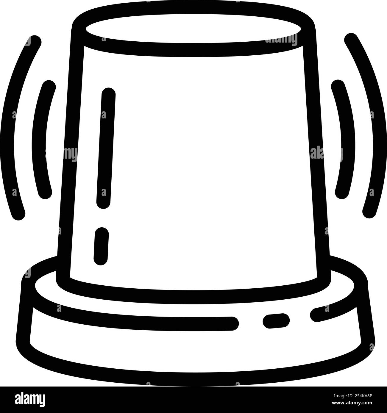 Alarm flasher icon. Outline alarm flasher vector icon for web design ...