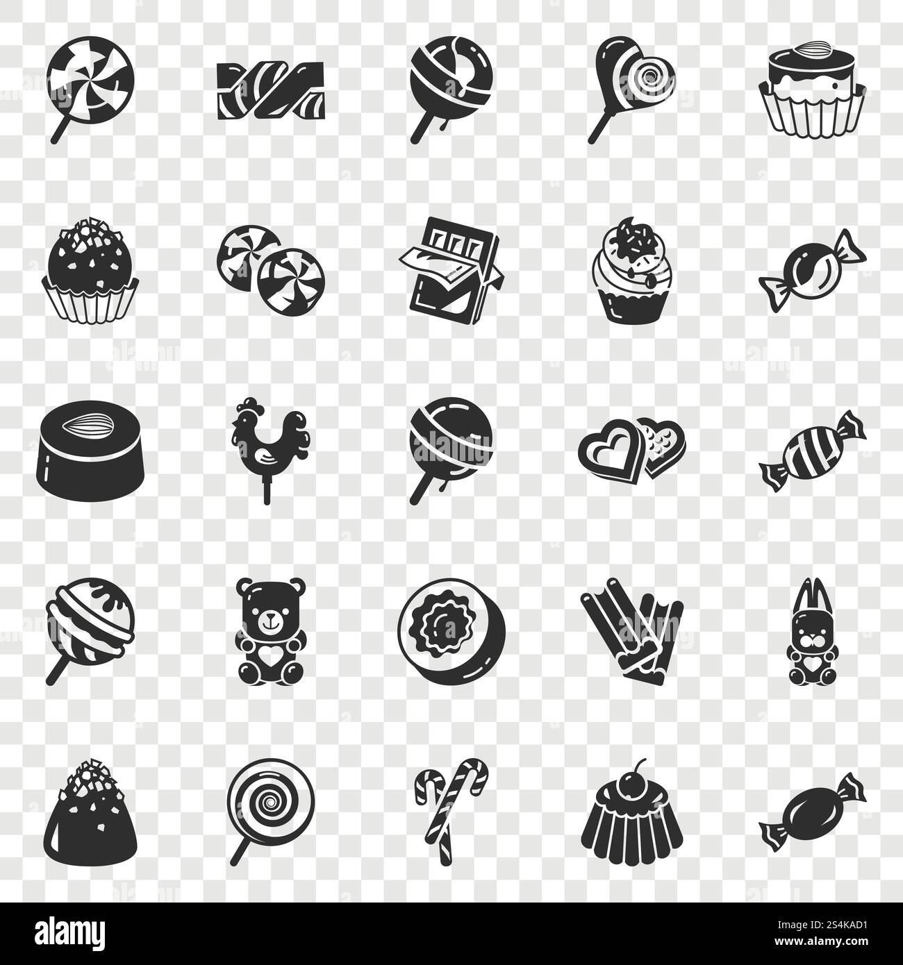 Sweet candy icon set. Simple set of sweet candy vector icons for web design. Sweet candy icon ...