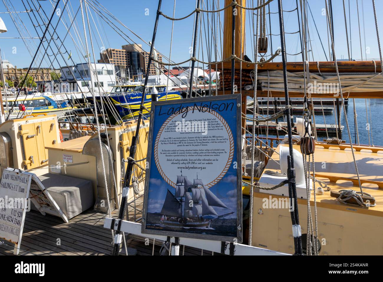 Hobart,Tasmania,Australia. Lady Nelson replica ship Stock Photo - Alamy