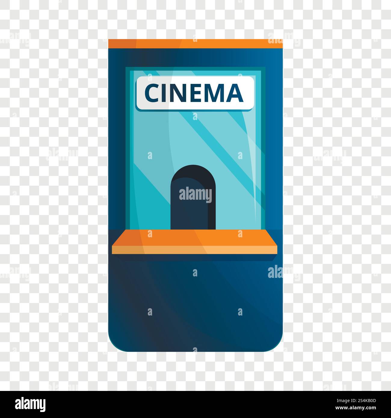 Cinema ticket kiosk icon. Cartoon of cinema ticket kiosk vector icon ...