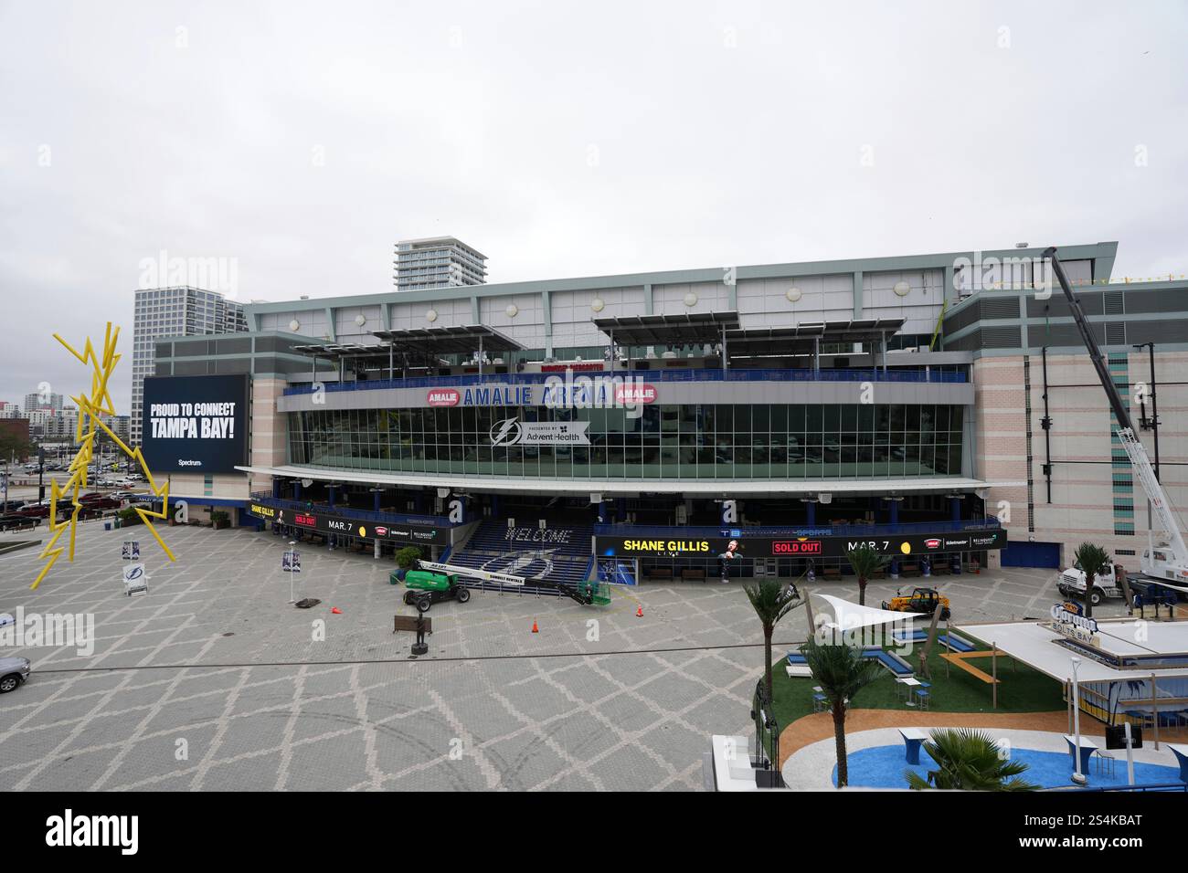 A general overall view of the Tampa Bay Lightning Thunder Alley at ...