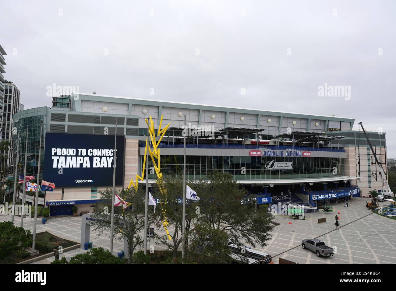 A general overall view of the Tampa Bay Lightning Thunder Alley at ...