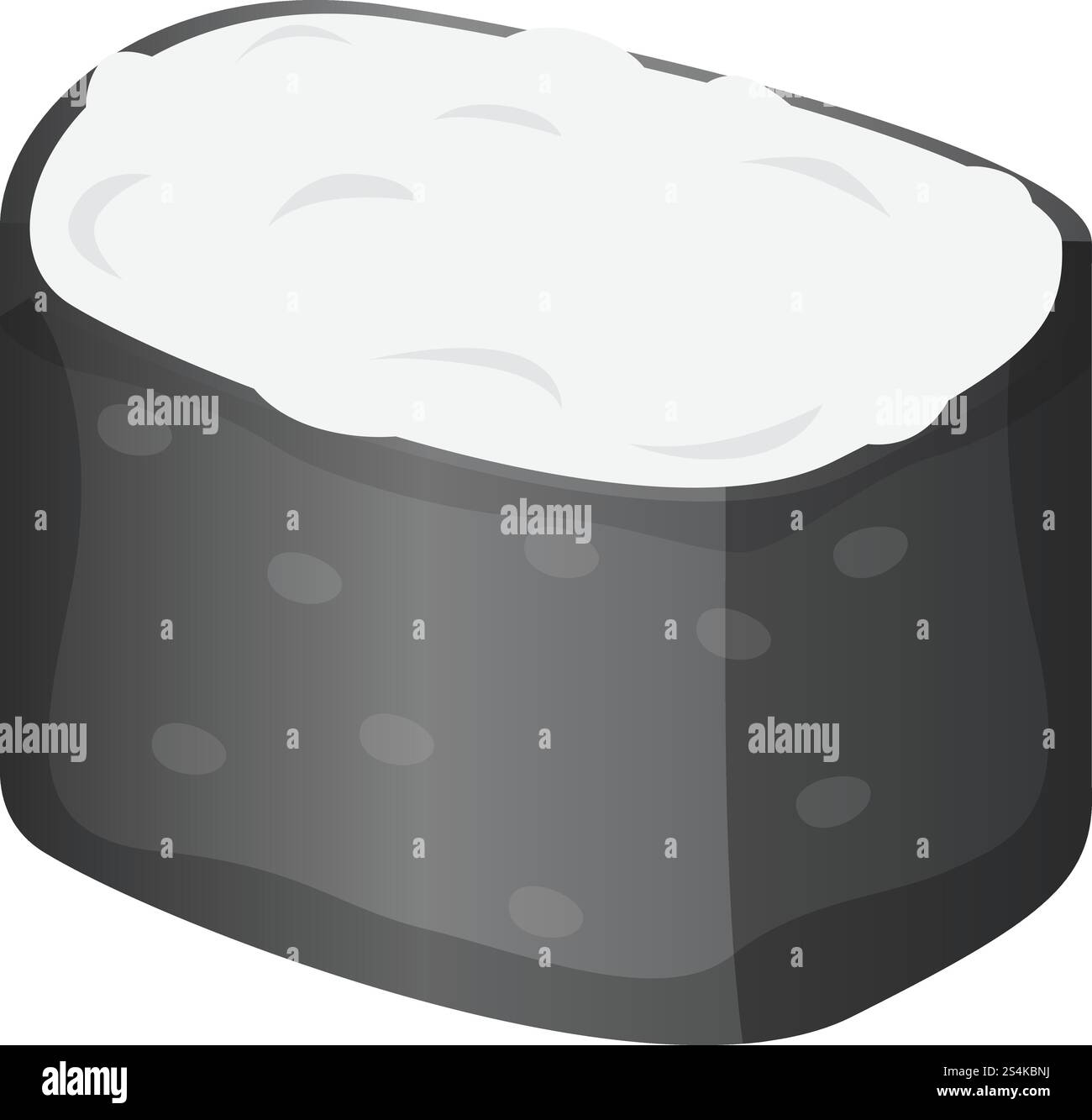 Rice sushi roll icon. Cartoon of rice sushi roll vector icon for web ...