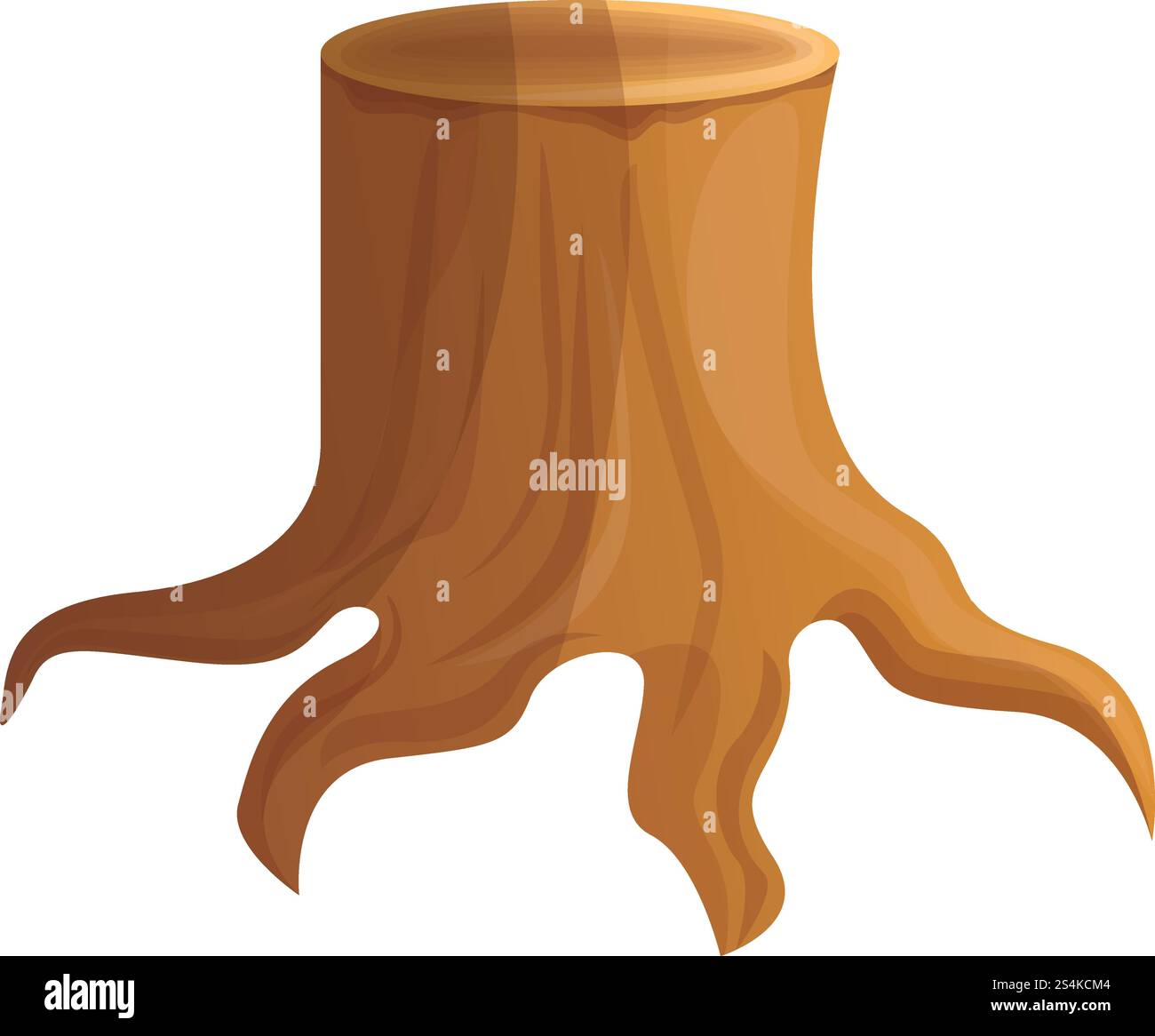 Ground tree stump icon. Cartoon of ground tree stump vector icon for web design isolated on ...