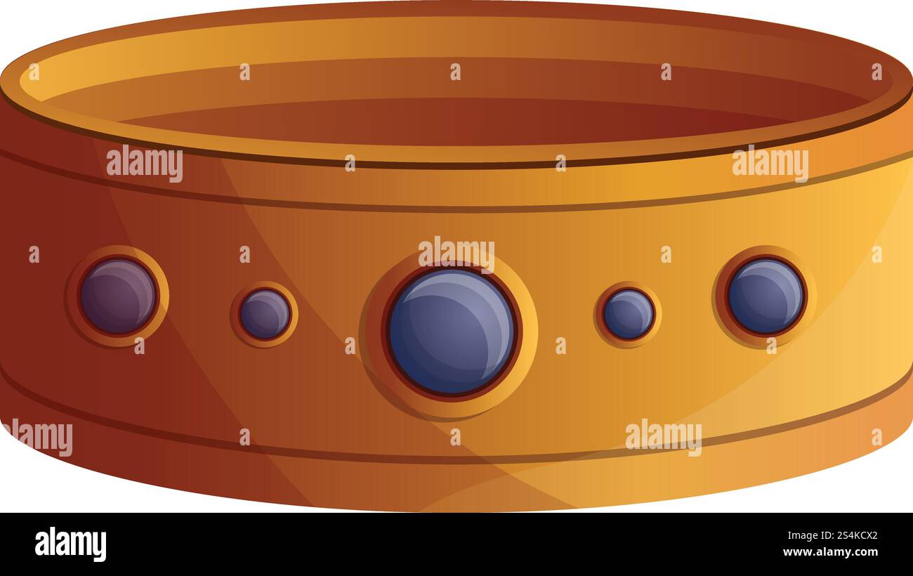 Gold king ring icon. Cartoon of gold king ring vector icon for web ...