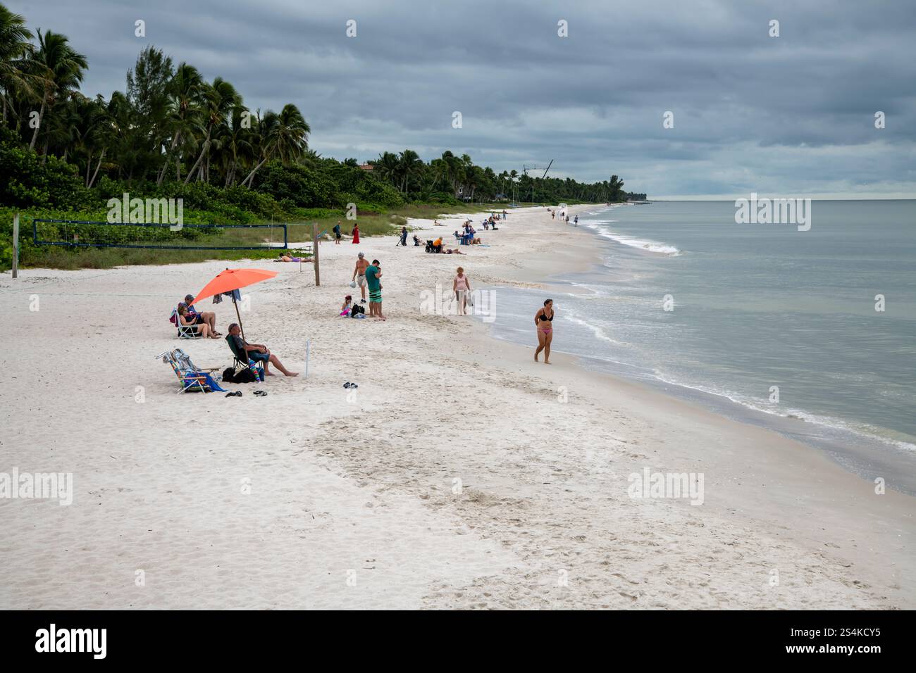 Naples, Florida. People enjoy a day at the Naples Municipal Beach on ...