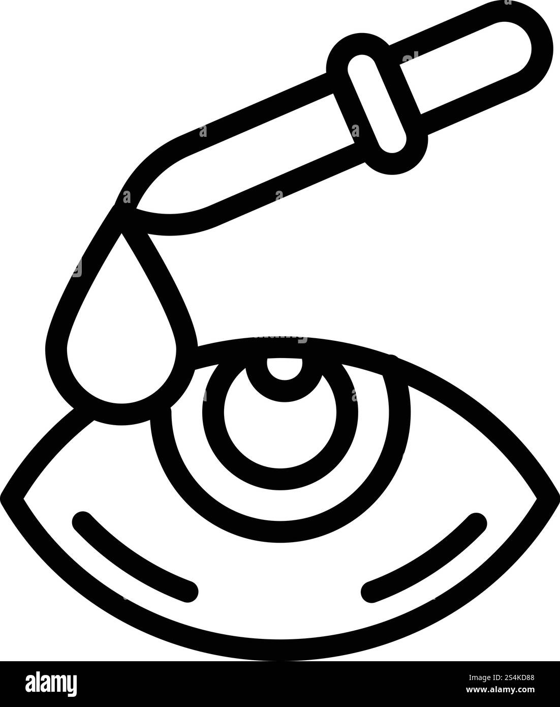 Eye pipette icon. Outline eye pipette vector icon for web design ...