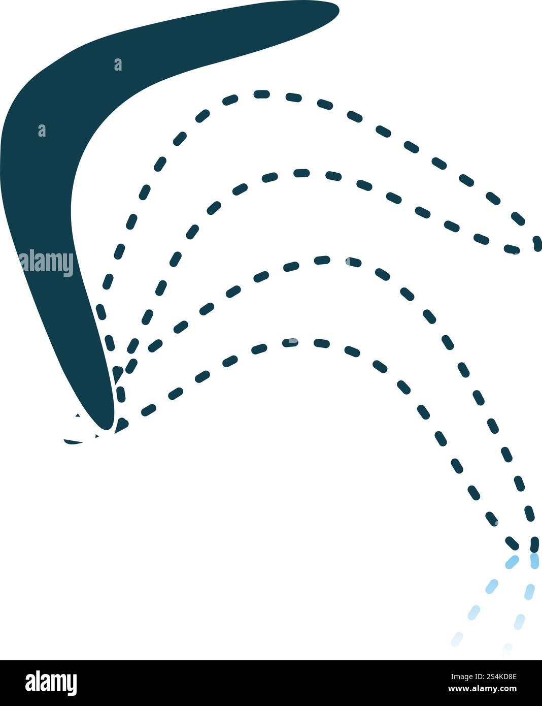 Boomerang Icon. Shadow Reflection Design. Vector Illustration Stock ...