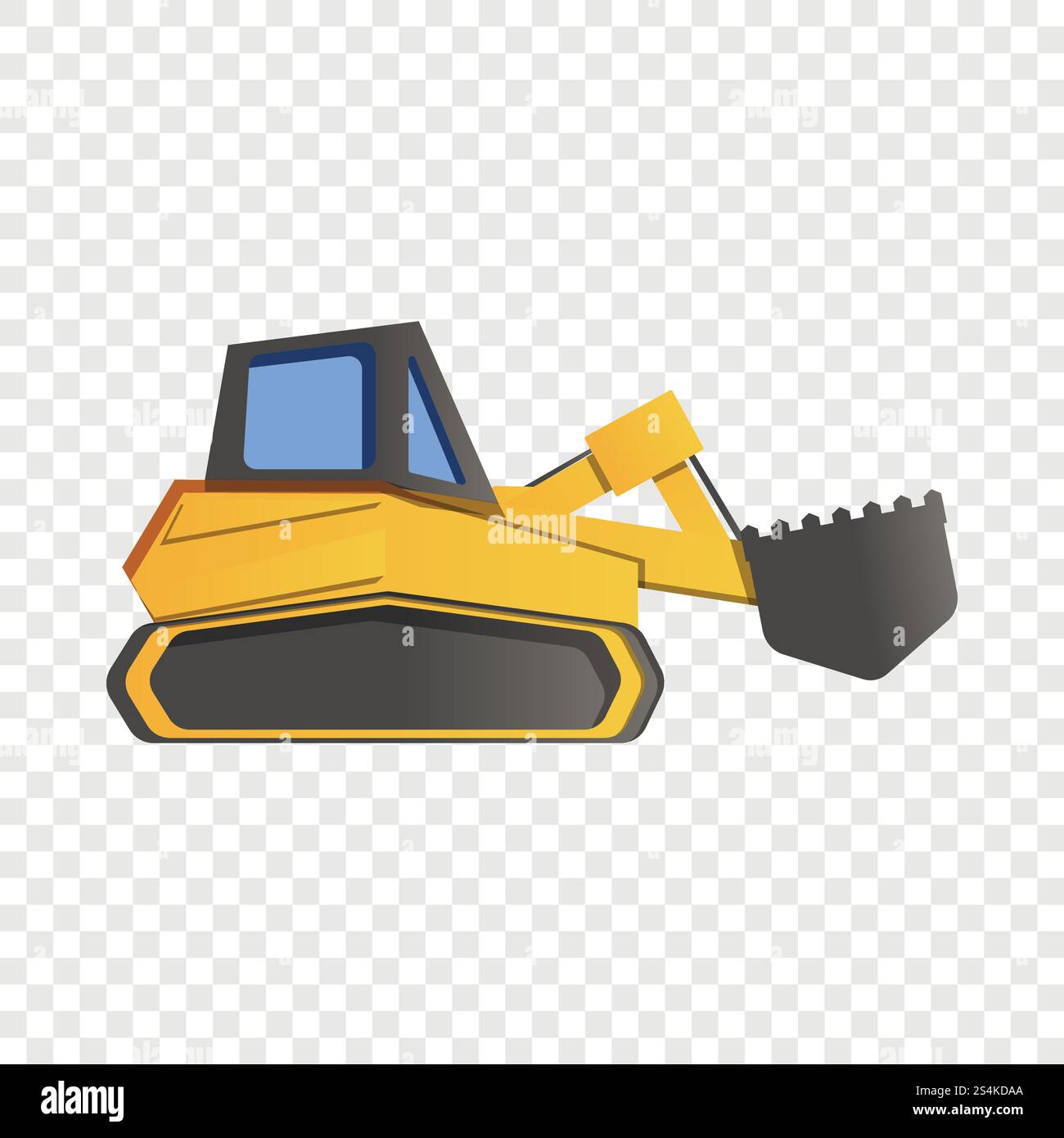 Excavator icon. Cartoon of excavator vector icon for web design ...