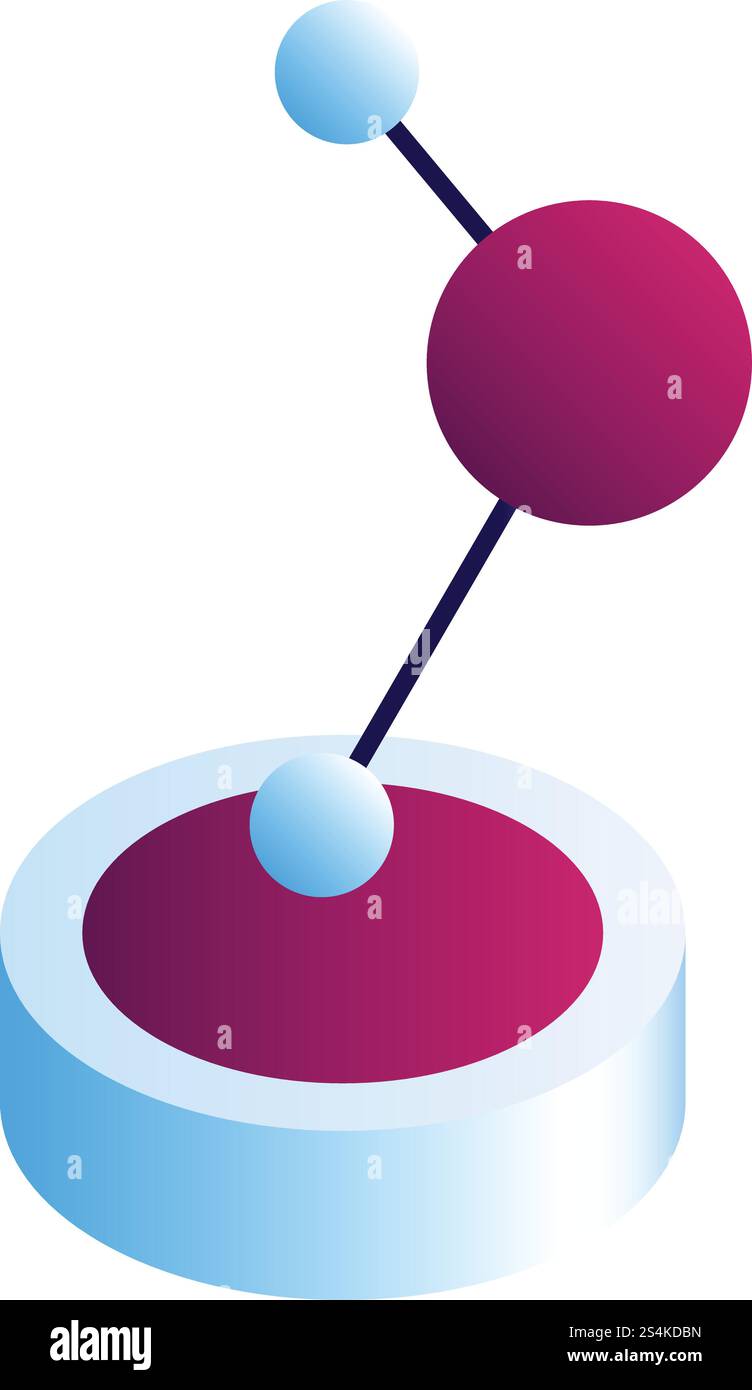 Molecule statue icon. Isometric of molecule statue vector icon for web ...