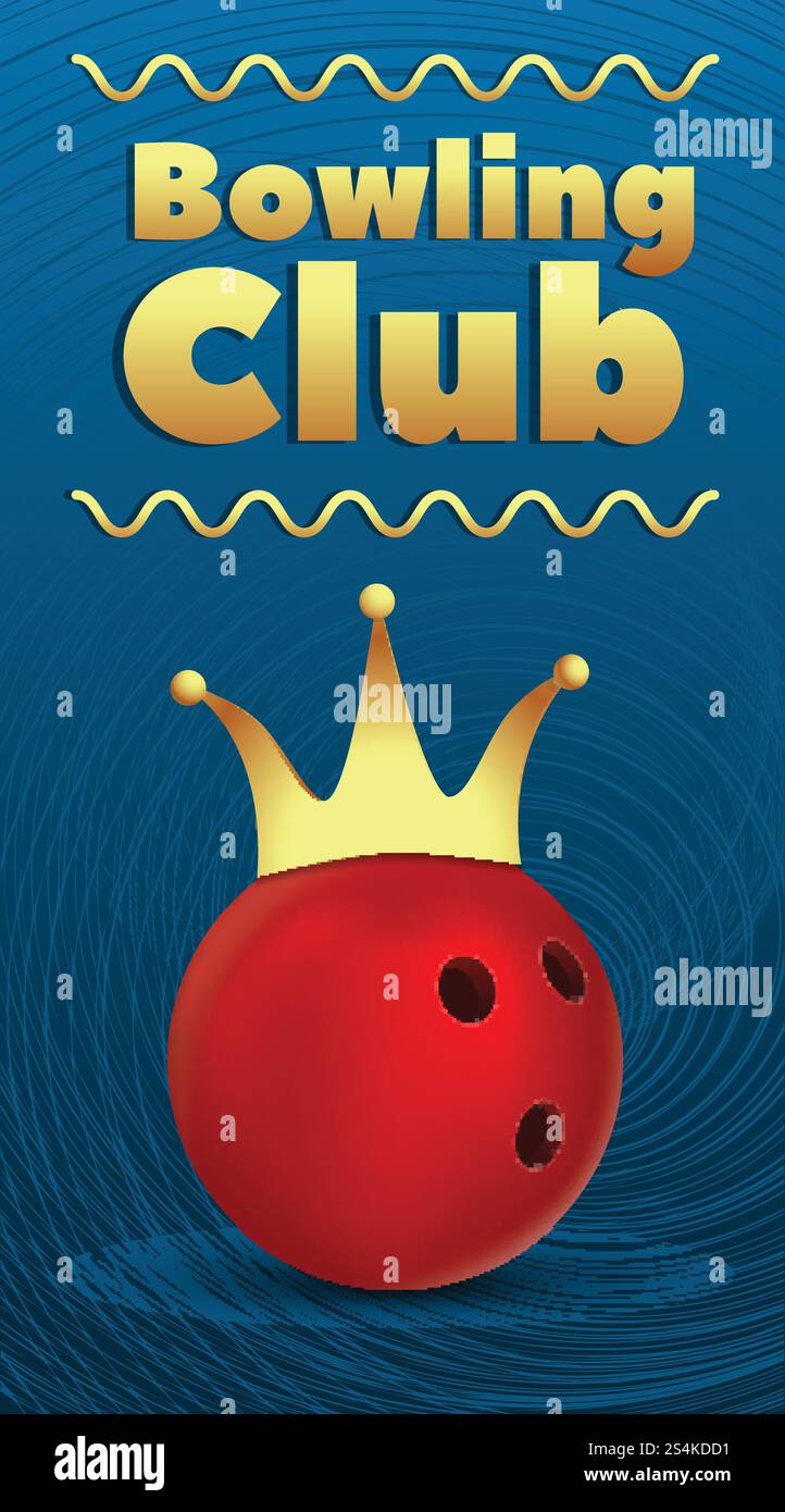 Bowling club banner. Realistic illustration of bowling club vector ...