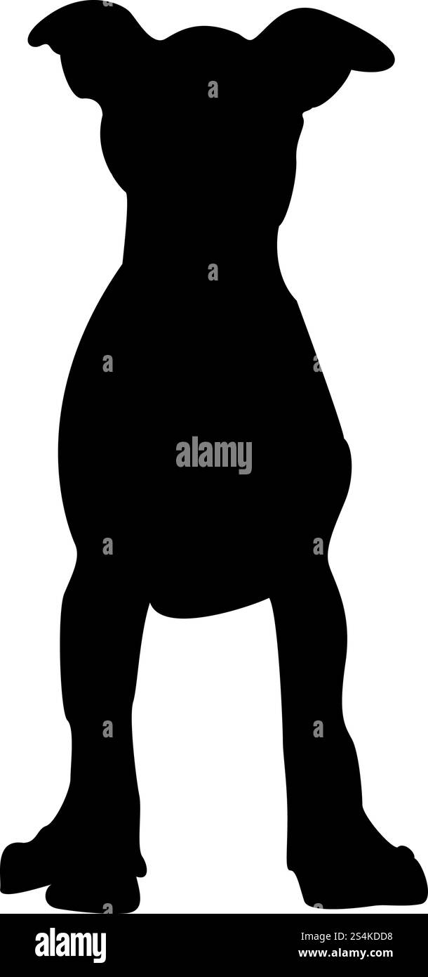 Puppy Dog Silhouette. Smooth Vector Illustration Stock Vector Image ...