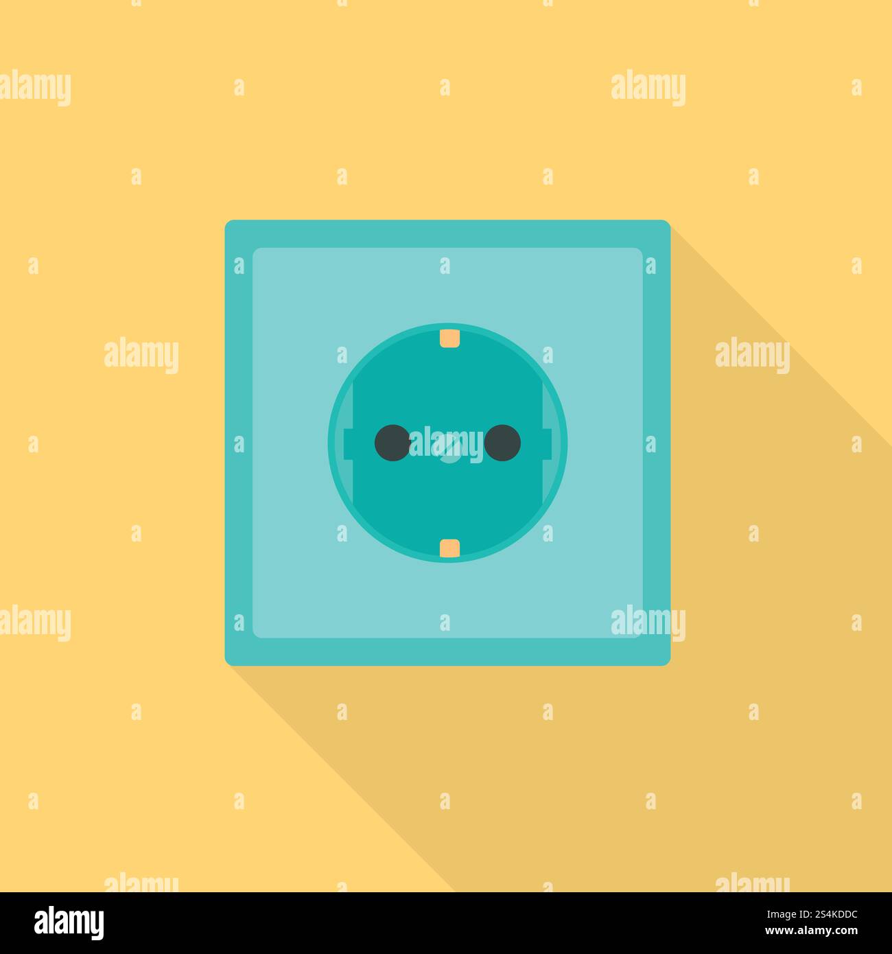 Electric socket icon. Flat illustration of electric socket vector icon ...