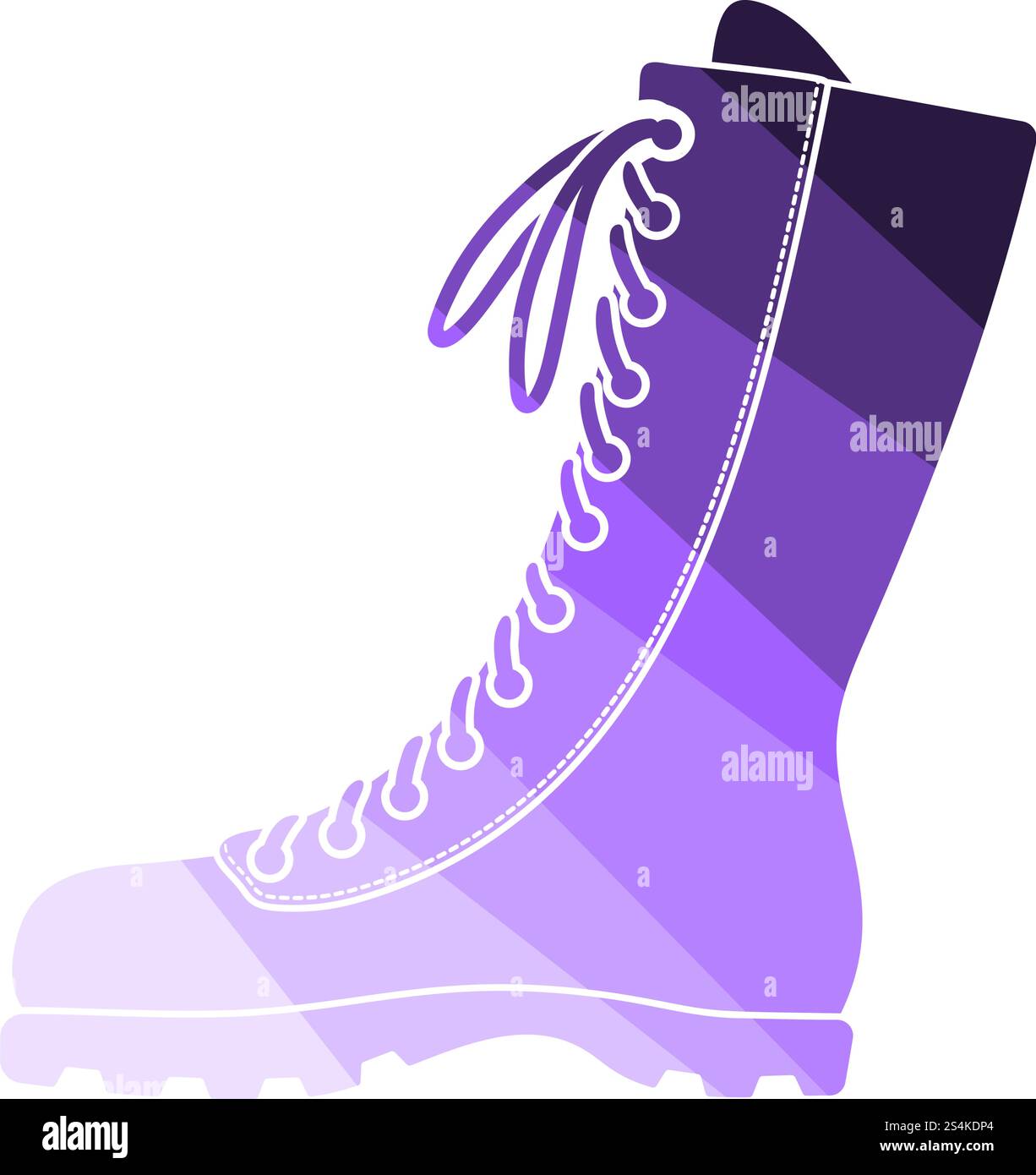 Hiking Boot Icon. Flat Color Ladder Design. Vector Illustration Stock ...