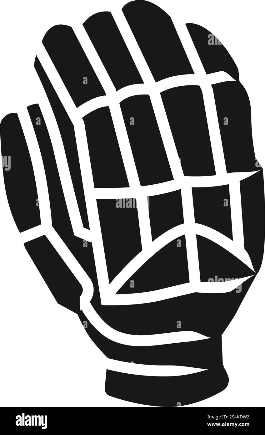 Right cricket glove icon. Simple illustration of right cricket glove ...