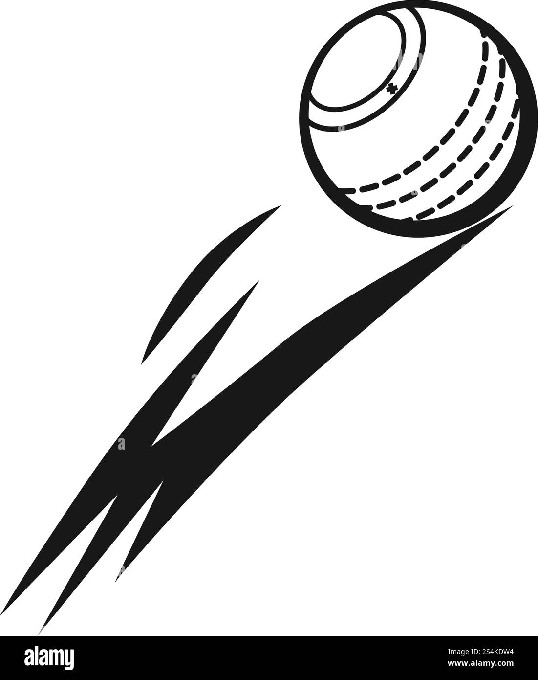 Flying cricket ball icon. Simple illustration of flying cricket ball ...