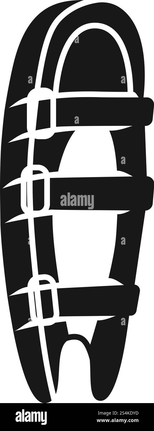 Back side foot protection icon. Simple illustration of back side foot ...