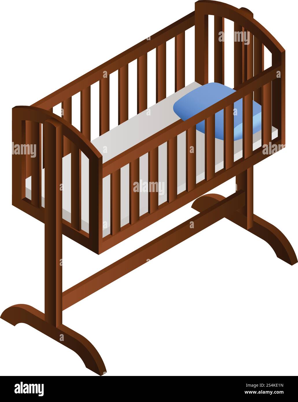 Baby cradle icon. Isometric of baby cradle vector icon for web design ...