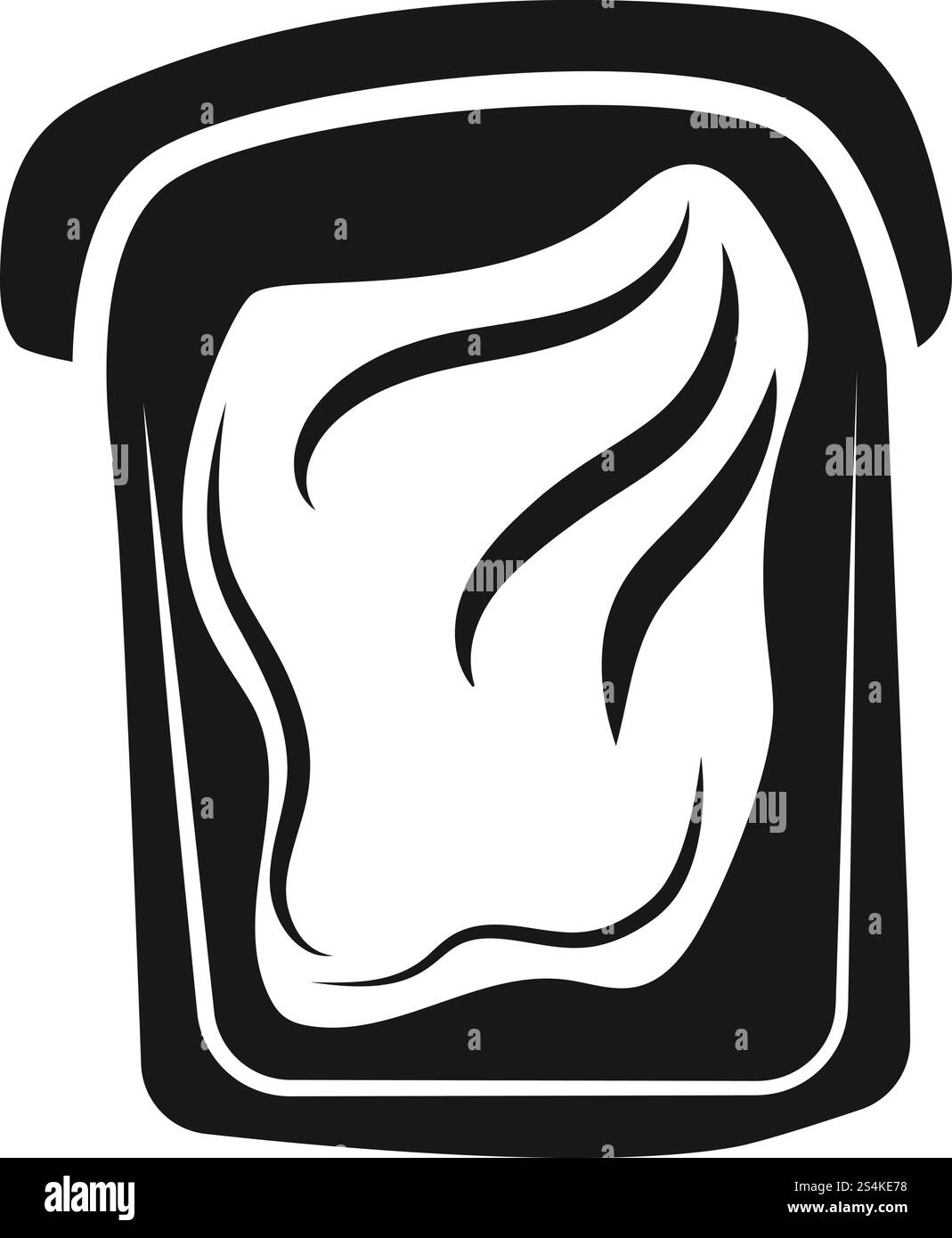 Butter on bread icon. Simple illustration of butter on bread vector ...
