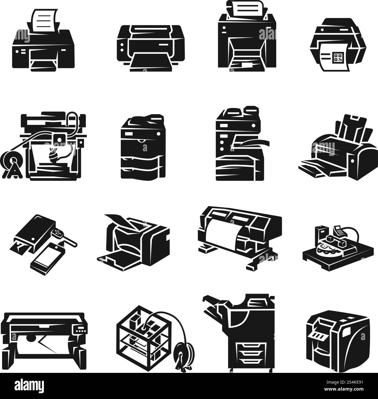 Scan button icon set Black and White Stock Photos & Images - Alamy