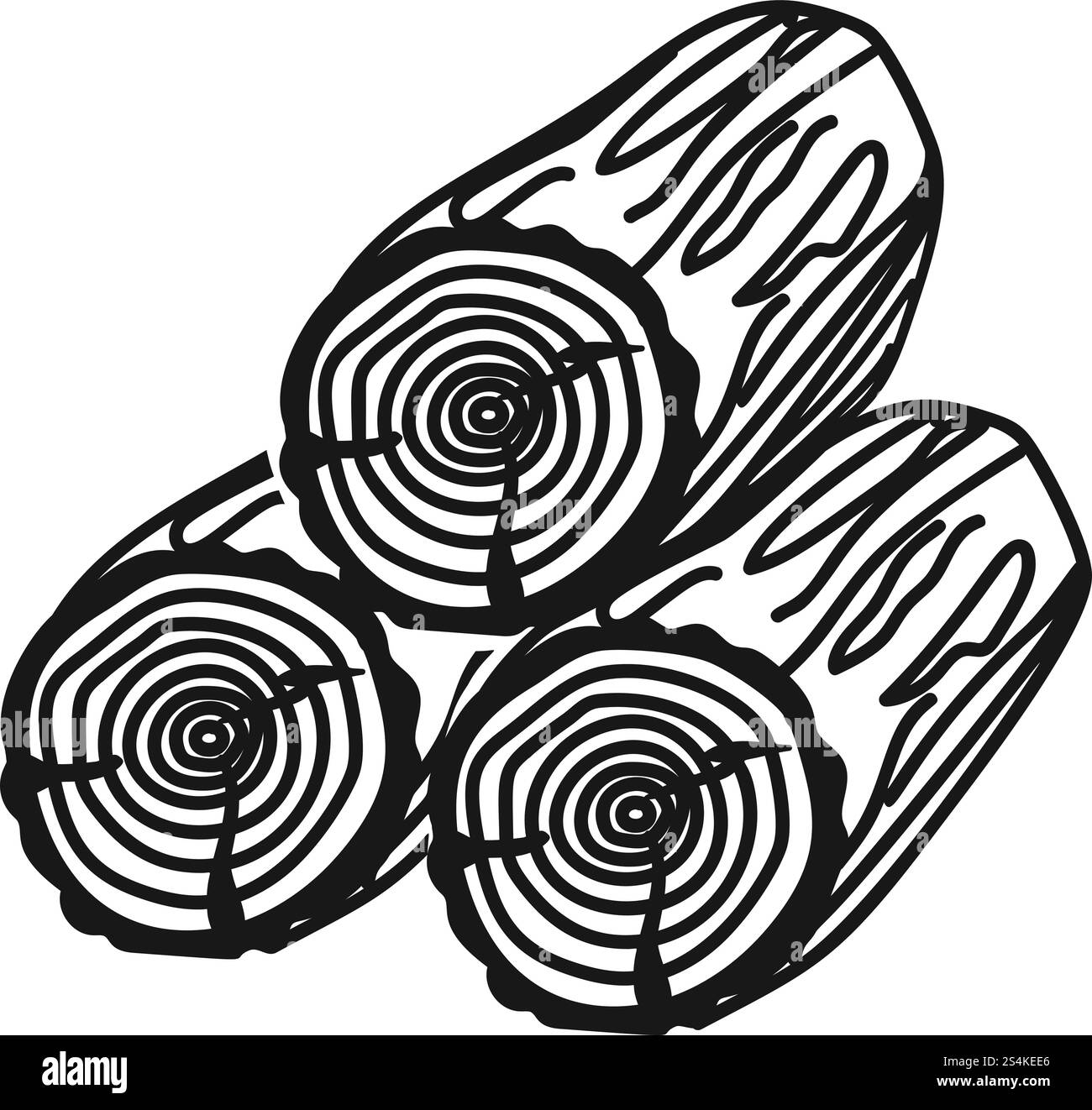 Three logs icon. Simple illustration of three logs vector icon for web ...