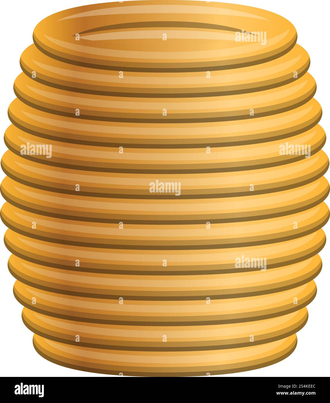 Yellow coil cable icon. Cartoon of yellow coil cable vector icon for ...