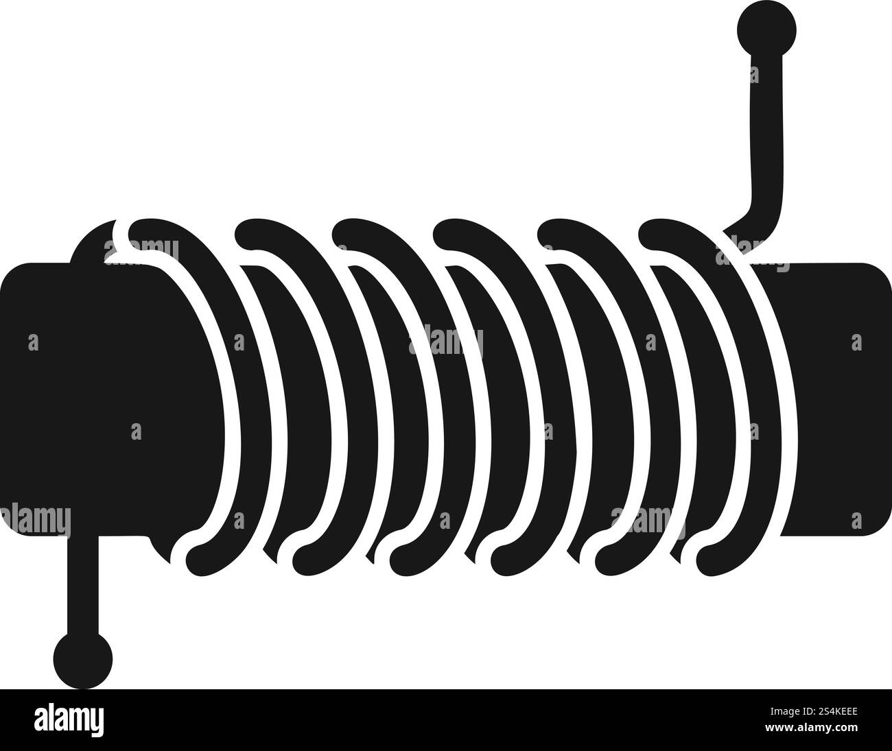 Inductance coil icon. Simple illustration of inductance coil vector ...
