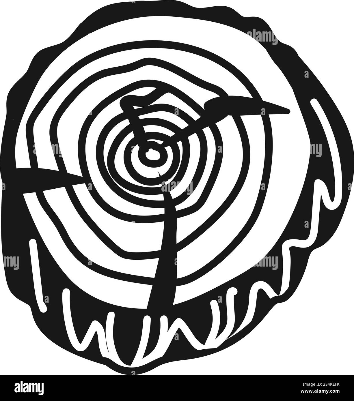 Stump top view icon. Simple illustration of stump top view vector icon ...