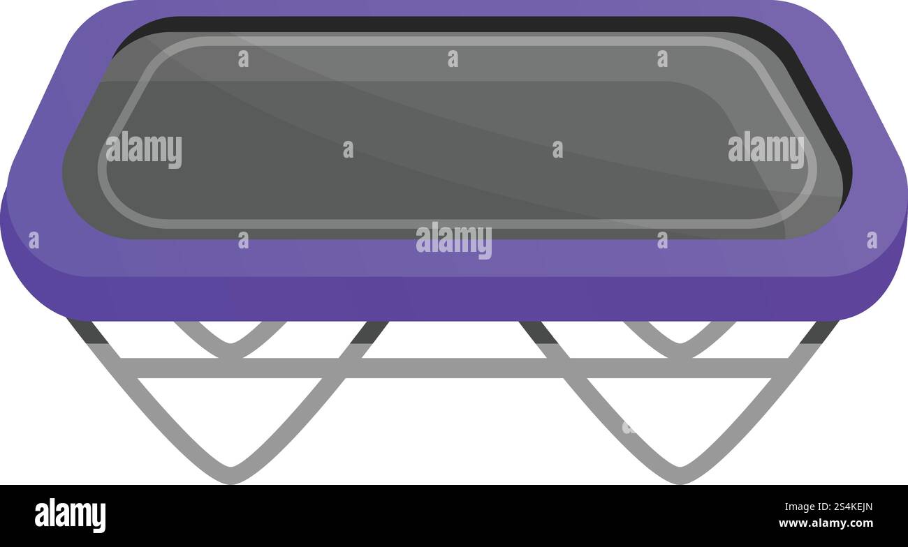 Square trampoline icon. Cartoon of square trampoline vector icon for ...