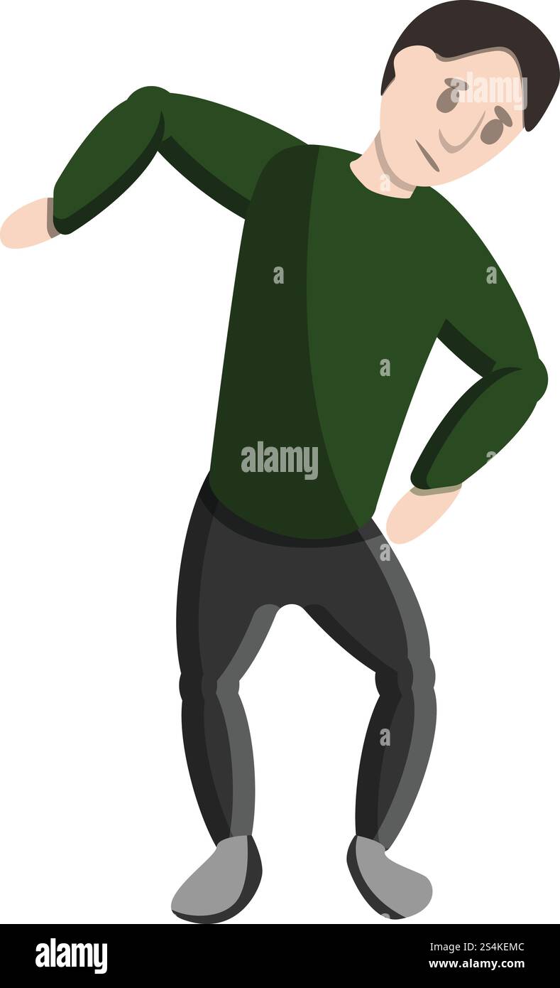 Wave move break dance icon. Cartoon of wave move break dance vector ...