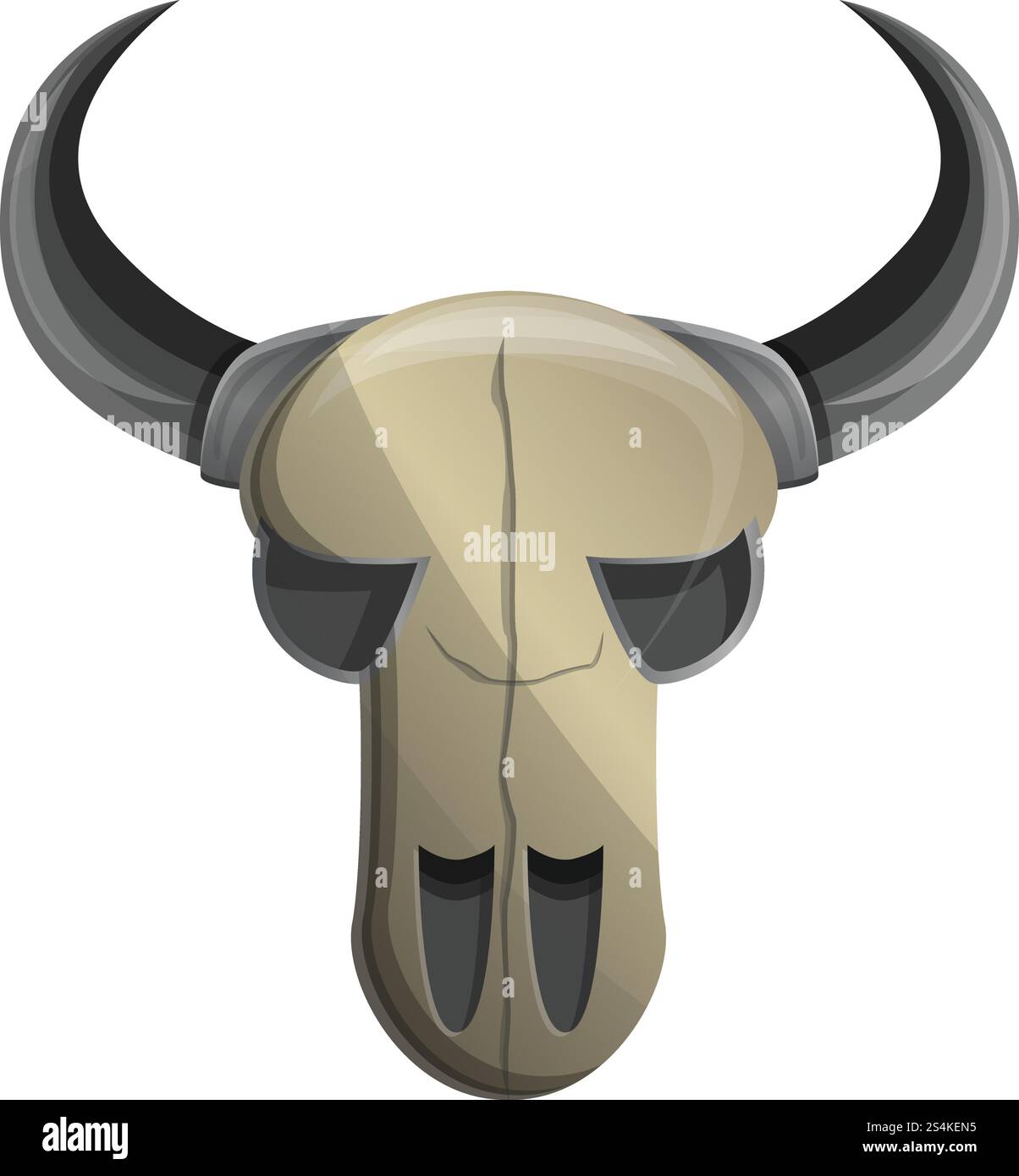 Buffalo skull on black Stock Vector Images - Alamy