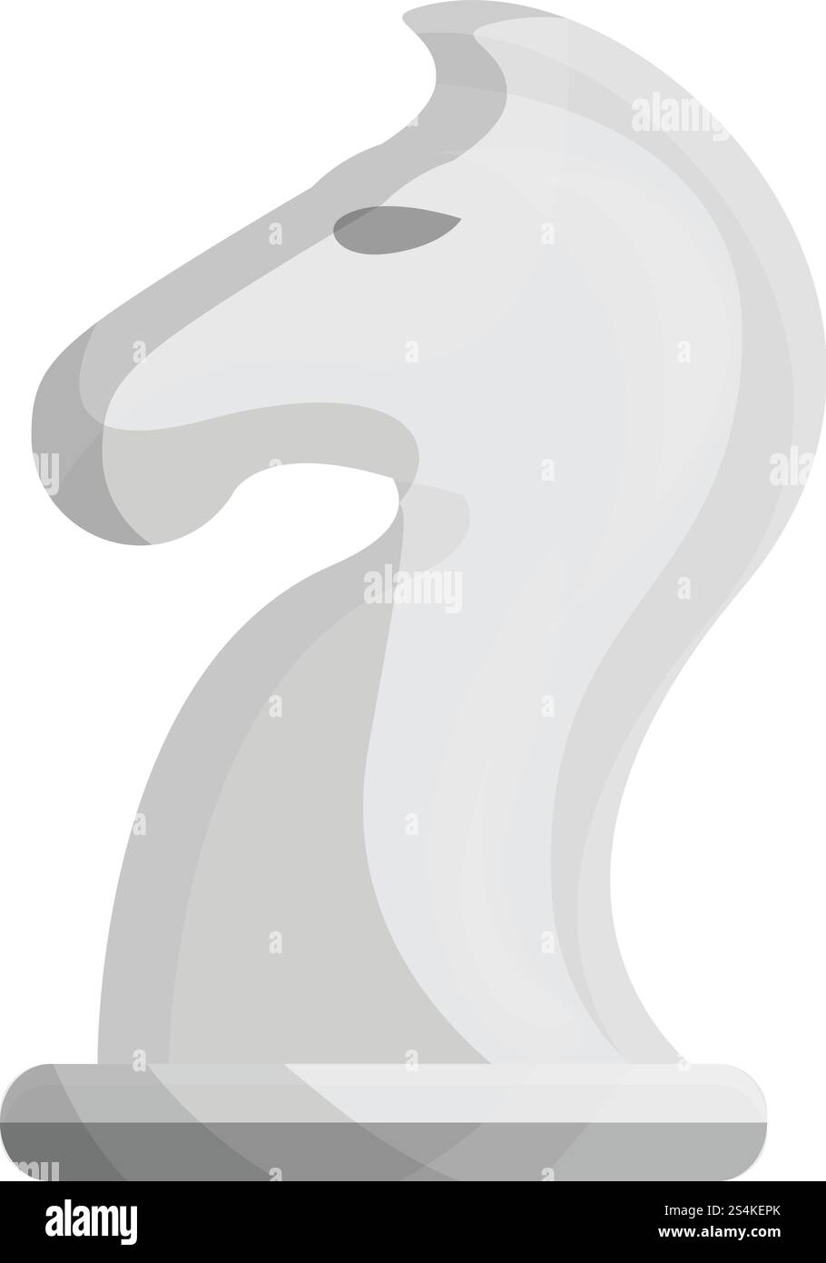 Knight white piece icon. Cartoon of knight white piece vector icon for ...