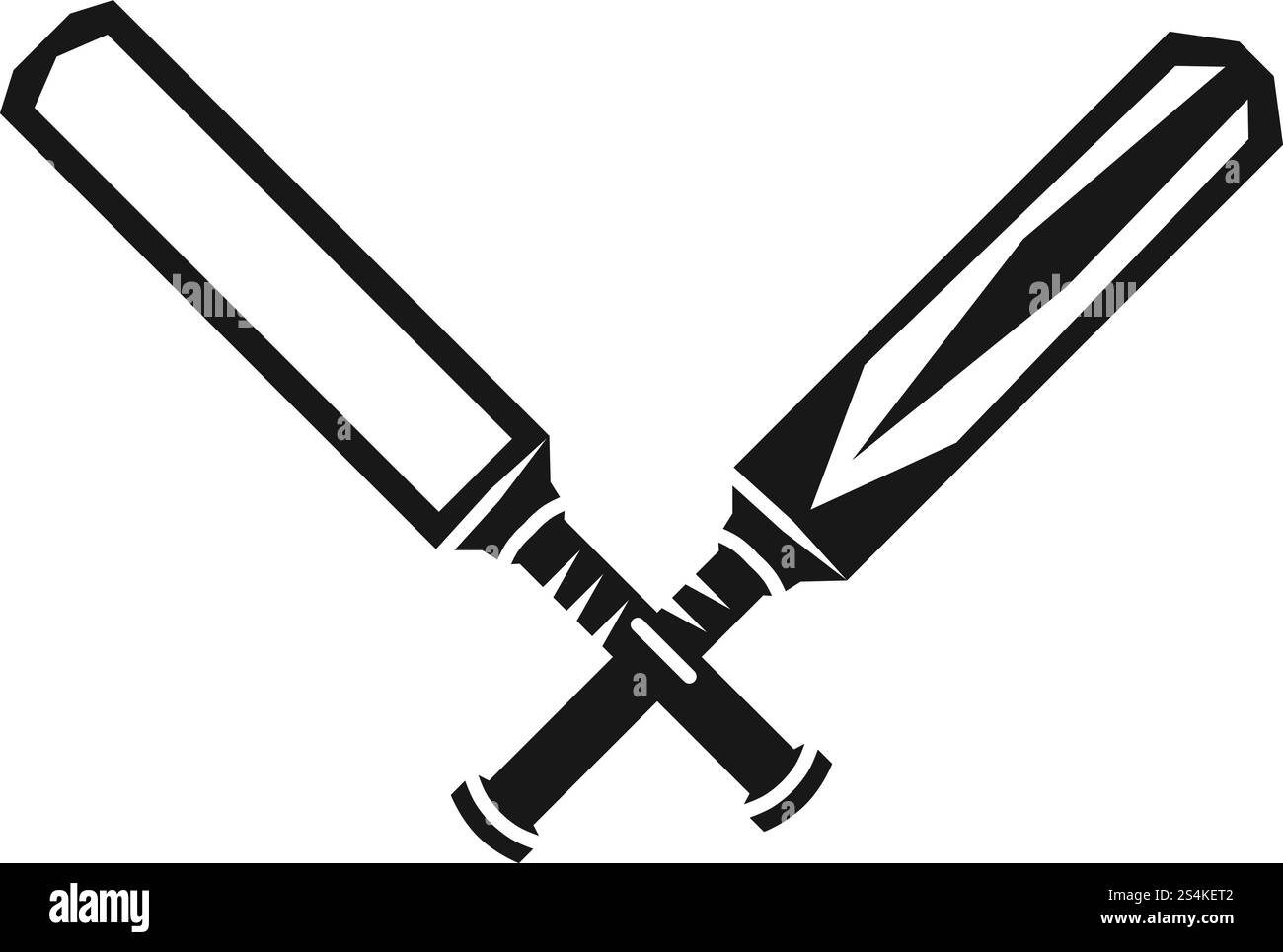 Cricket crossed bits icon. Simple illustration of cricket crossed bits ...