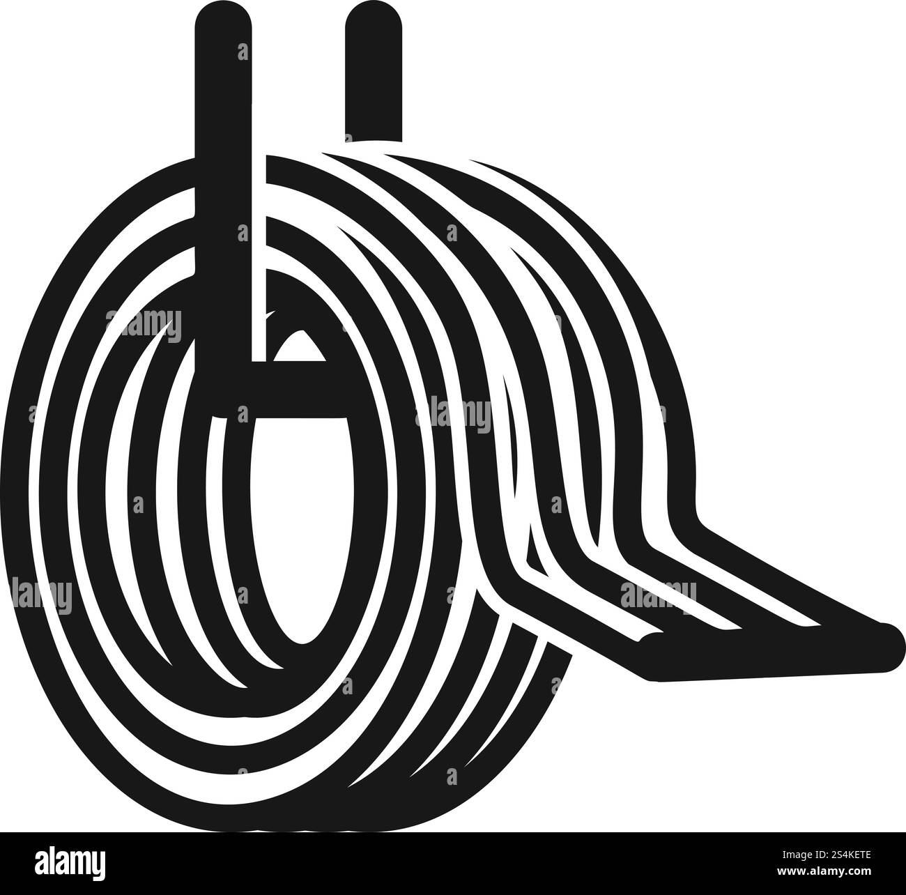 Flat cable reel icon. Simple illustration of flat cable reel vector ...