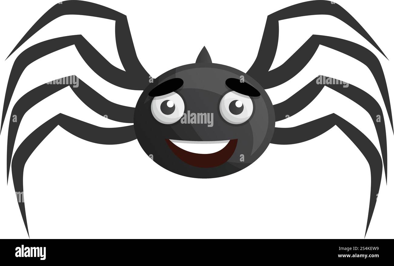 Smiling spider icon. Cartoon of smiling spider vector icon for web ...