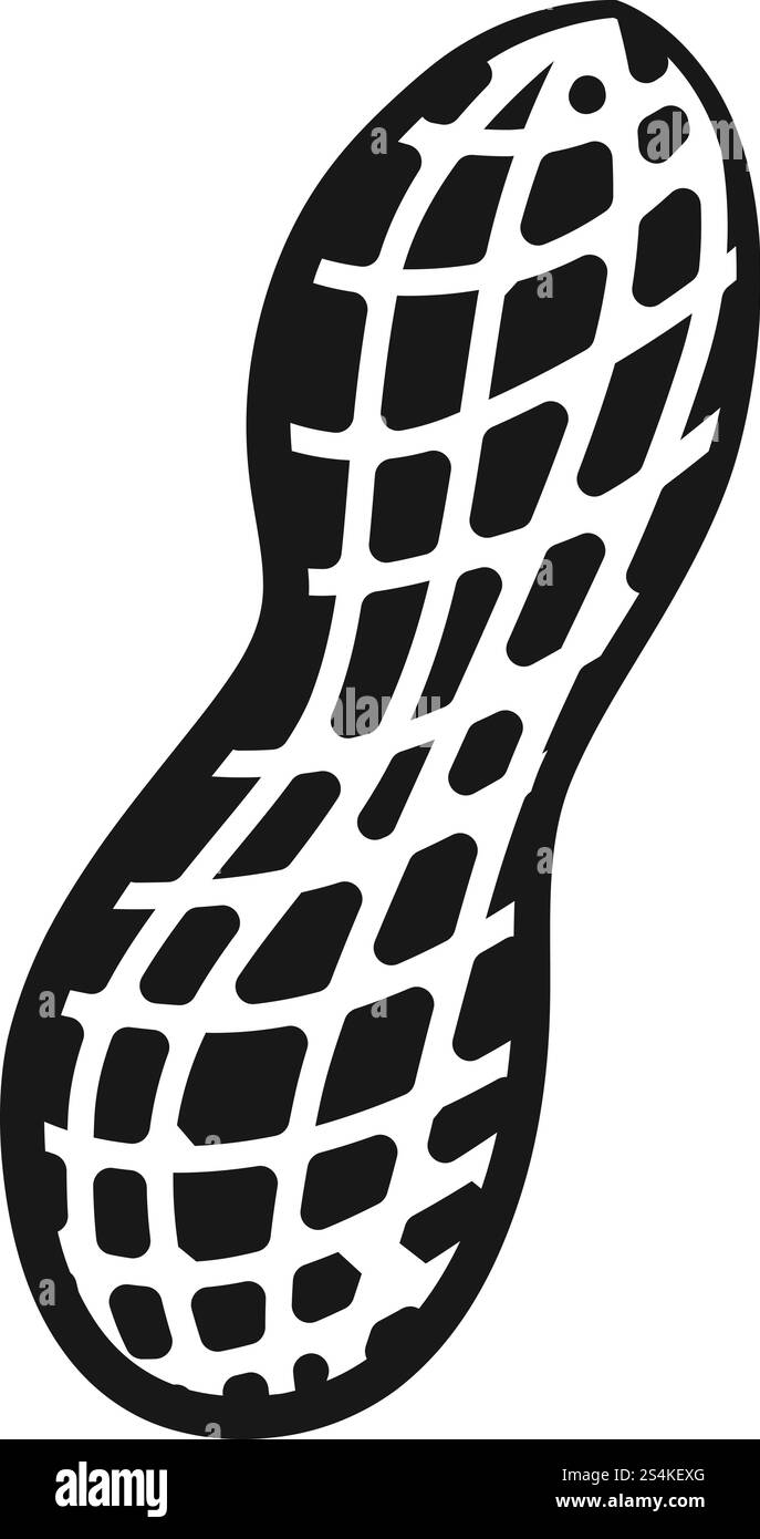 Peanut shell icon. Simple illustration of peanut shell vector icon for ...