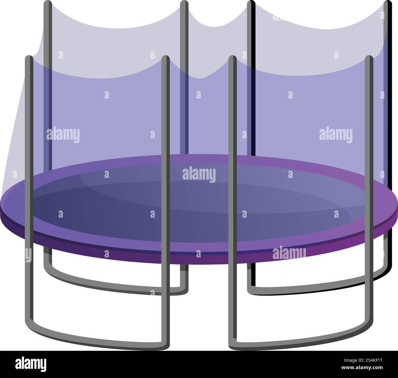 Protected trampoline icon. Cartoon of protected trampoline vector icon ...