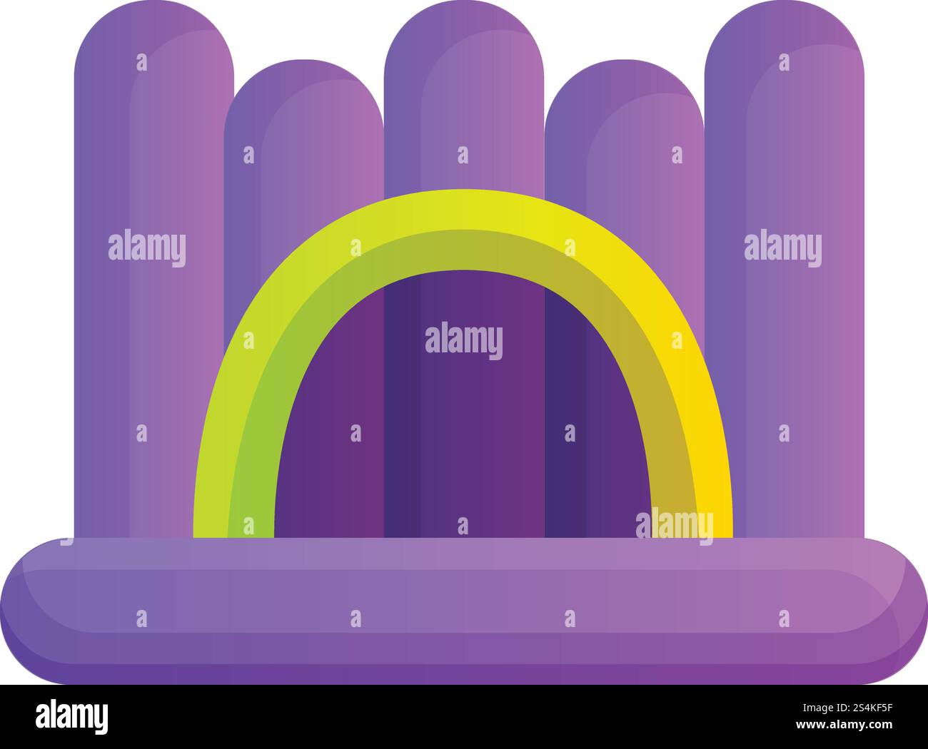 Inflated jumping castle icon. Cartoon of inflated jumping castle vector ...