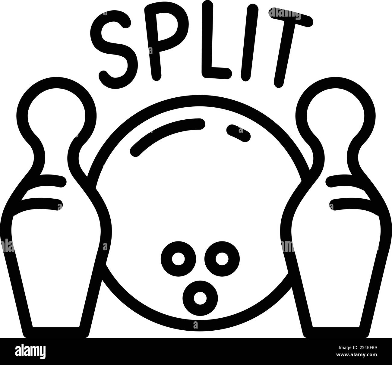 Bowling split icon. Outline bowling split vector icon for web design ...